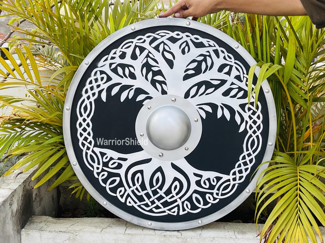 Viking Shield -yggdrasil Norse Tree of Life Wooden Shield - Authentic ...