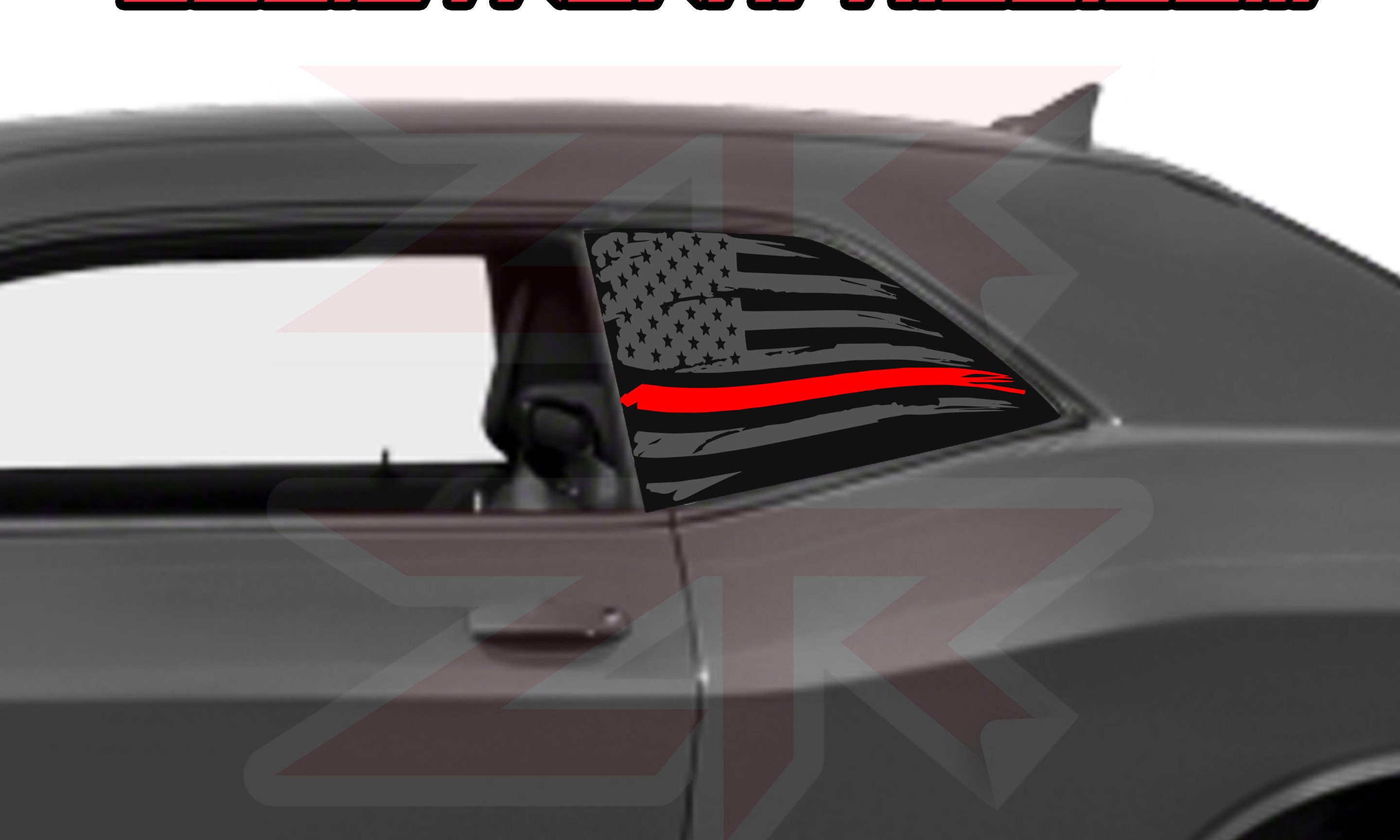 USA American Third Window Flags With Red Line Fire Fighters - Etsy