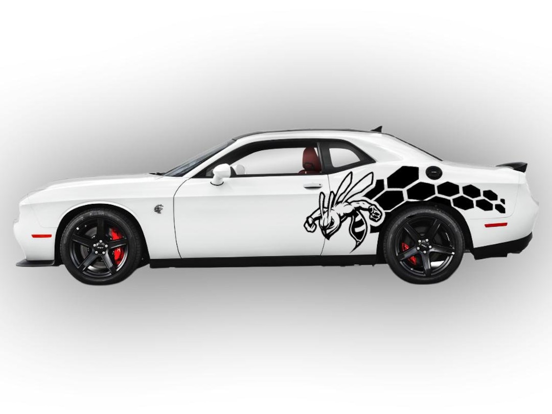 Large Honeycomb Angry Bee Side Vinyl Graphics Fits Dodge Challenger - Etsy