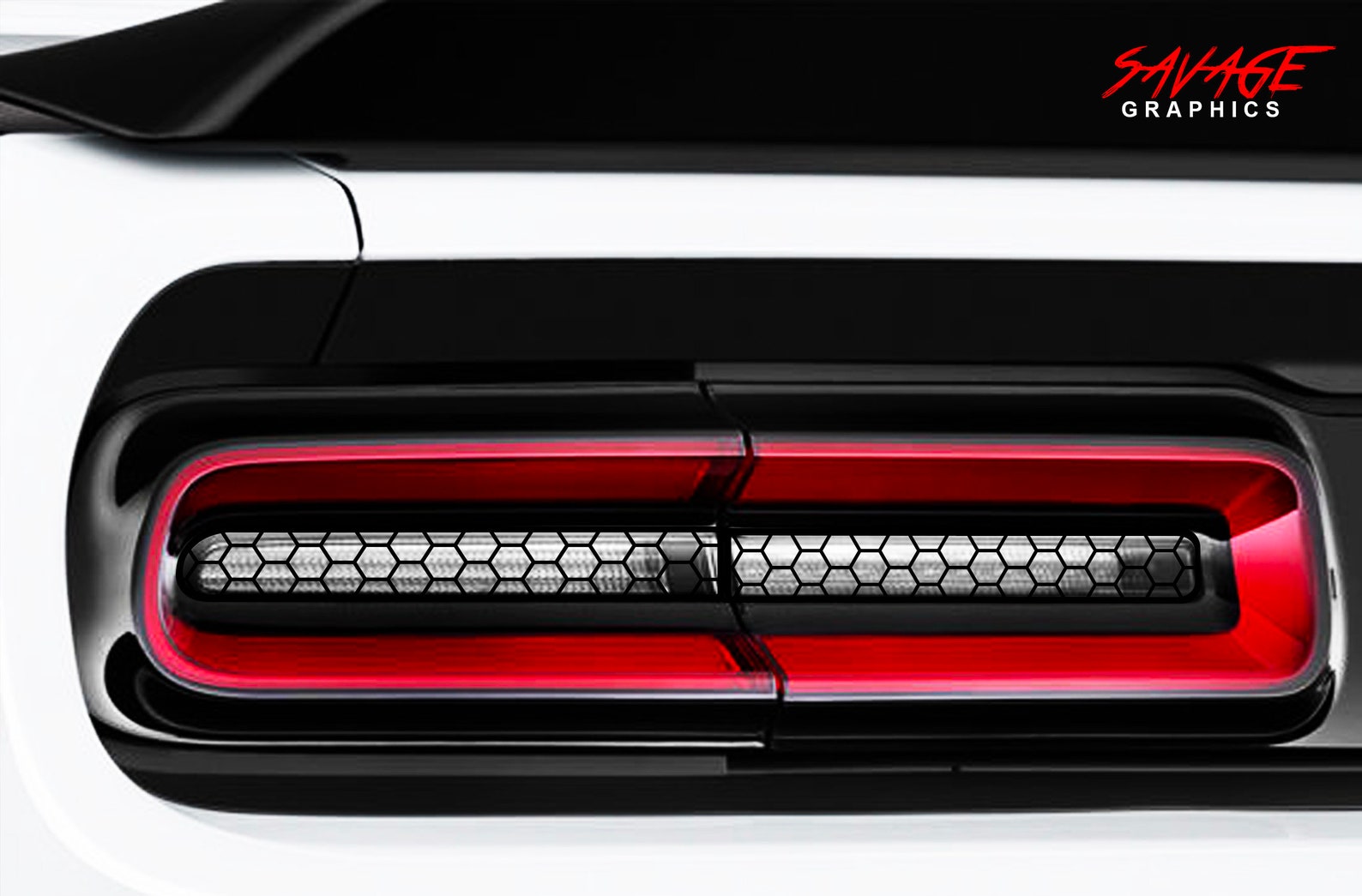 Outlined Honeycomb Brake Light/reverse Light Decal Overlay Fits Dodge ...