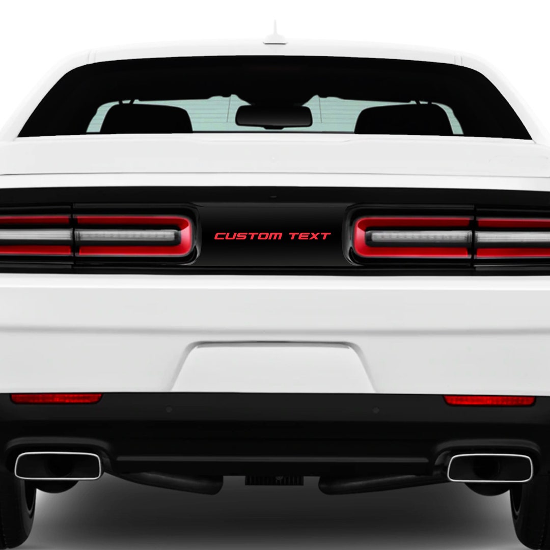 Custom Text Taillight Divider Blackout Decal Kit Fits Dodge Challenger ...