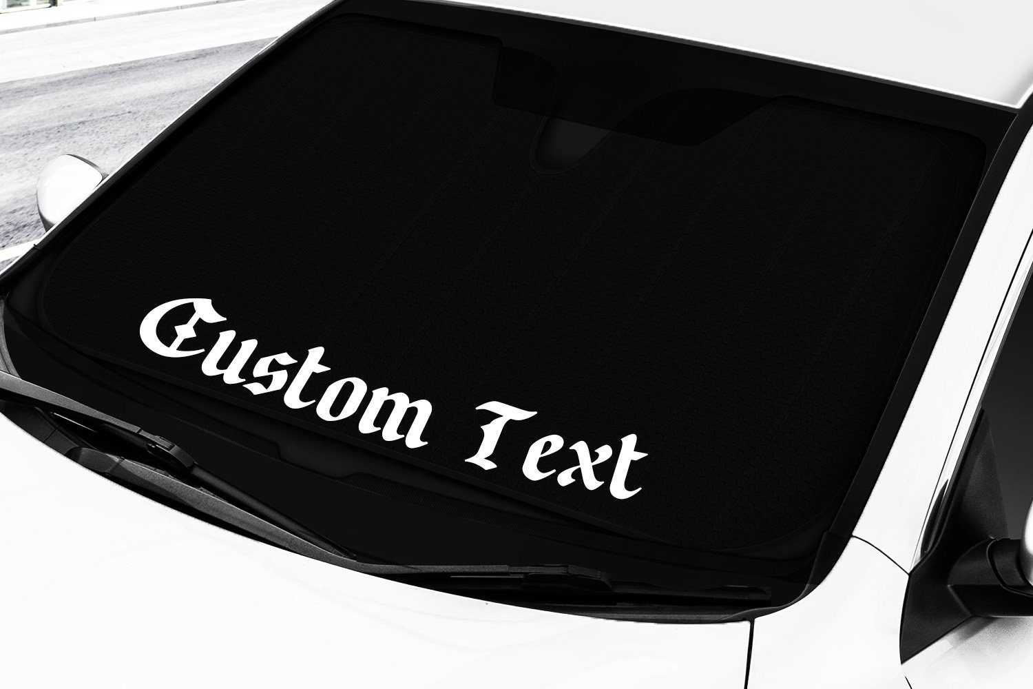 Windshield Custom Gothic Text Vertical Banner Decal - Etsy