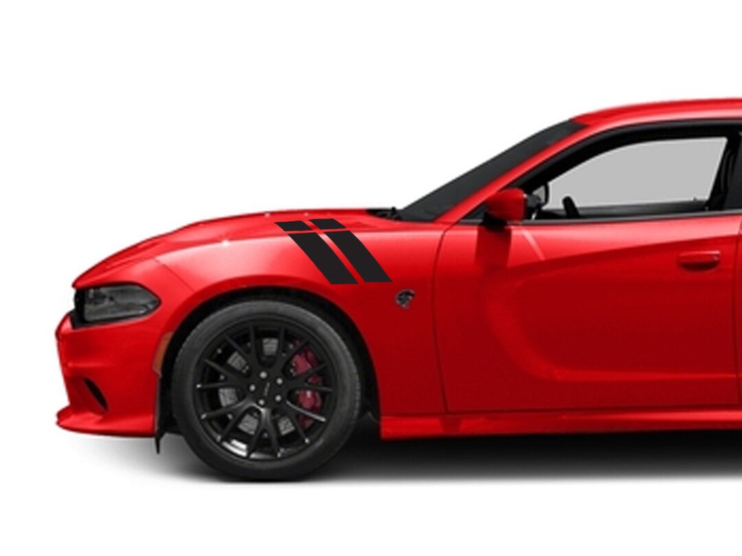 Fender Hash Mark Dual Stripes Decals Fits Dodge Charger Sxt Rt Gt Srt ...