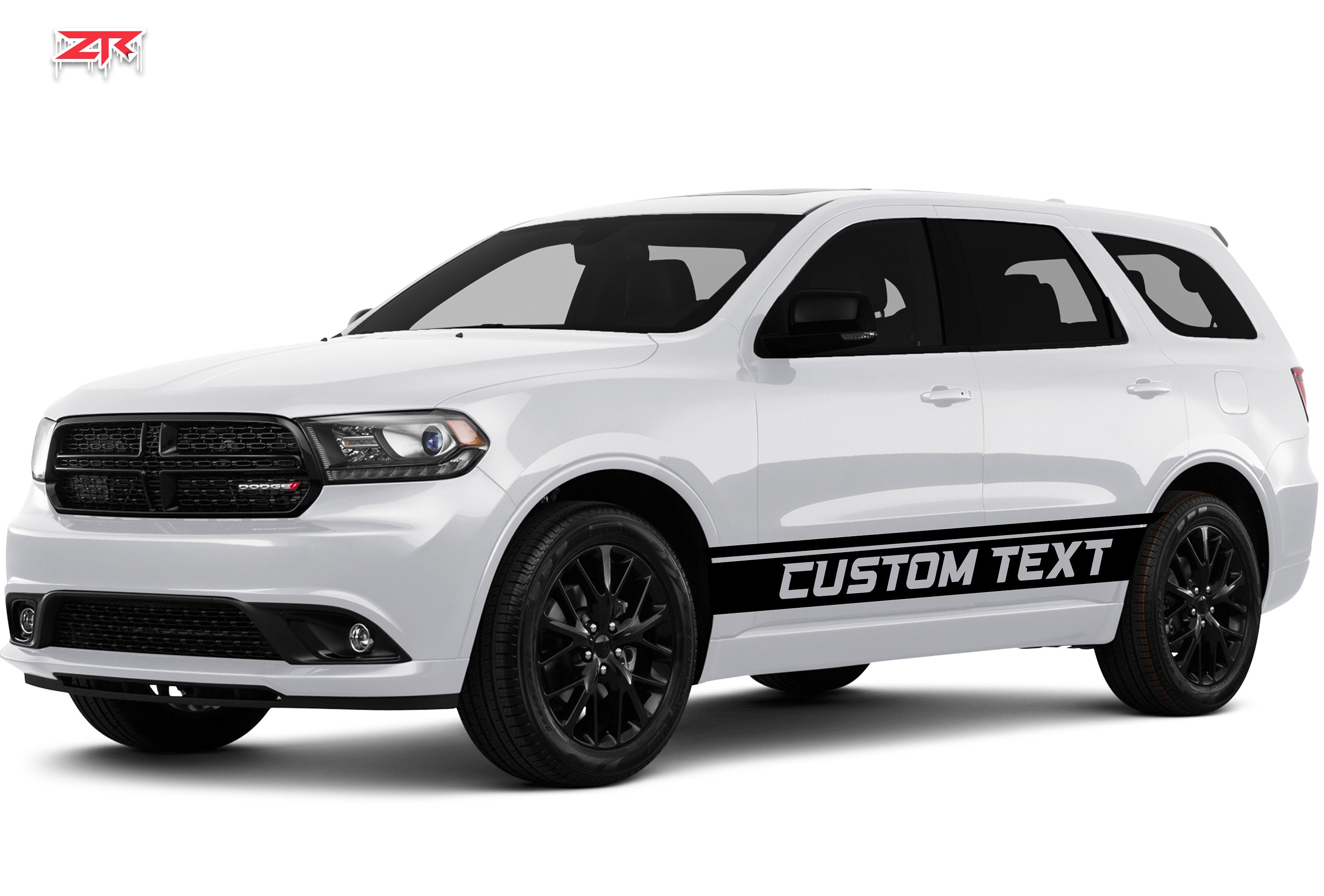 Custom Text Rocker Panel Stripes Decals Fits Dodge Durango Sxt Gt Srt ...