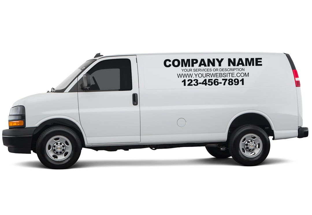 1 Single Colored Side Van,car, Truck Custom Vinyl Decal Lettering ...