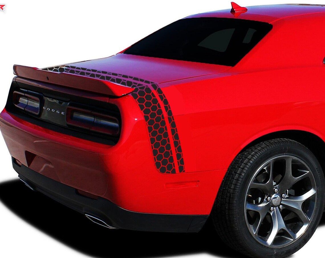 Honeycomb Trunk Stripes Fits Dodge Challenger Sxt Rt Gt Srt Scatpack - Etsy
