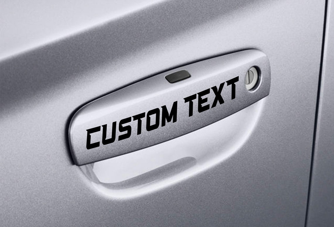 Door Handle Decals With Custom Text Fits Dodge Challenger Sxt - Etsy
