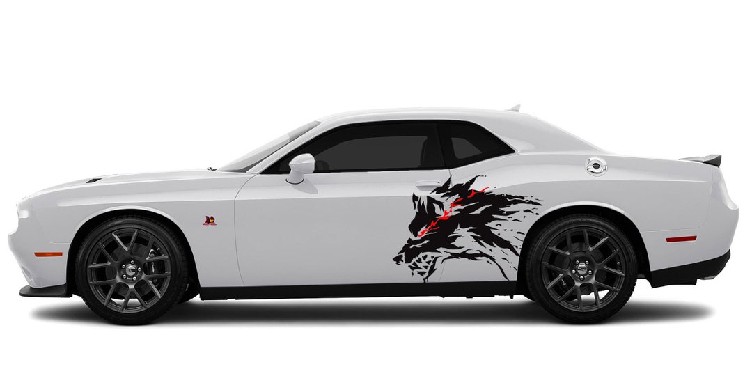 Angry Wolf Vinyl Decal Graphics Fits Dodge Challenger Sxt Rt Gt Srt ...