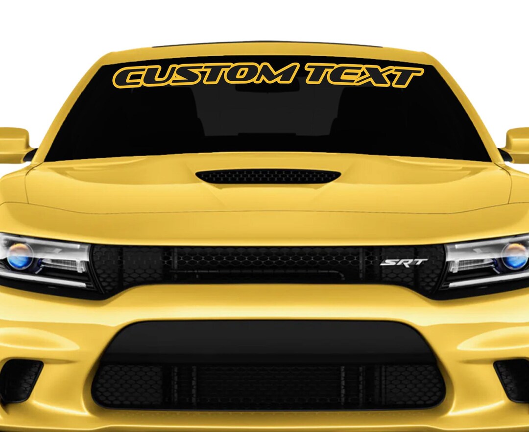 Custom Text Windshield Banner Decal Fits Dodge Charger Sxt Rt Gt Srt ...