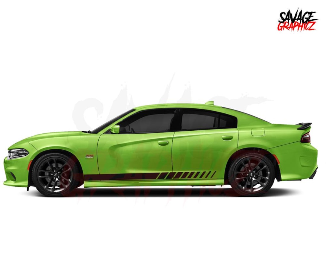 Gradient Rocker Panel Stripes Decals Fits Dodge Charger Sxt Rt Gt Srt ...