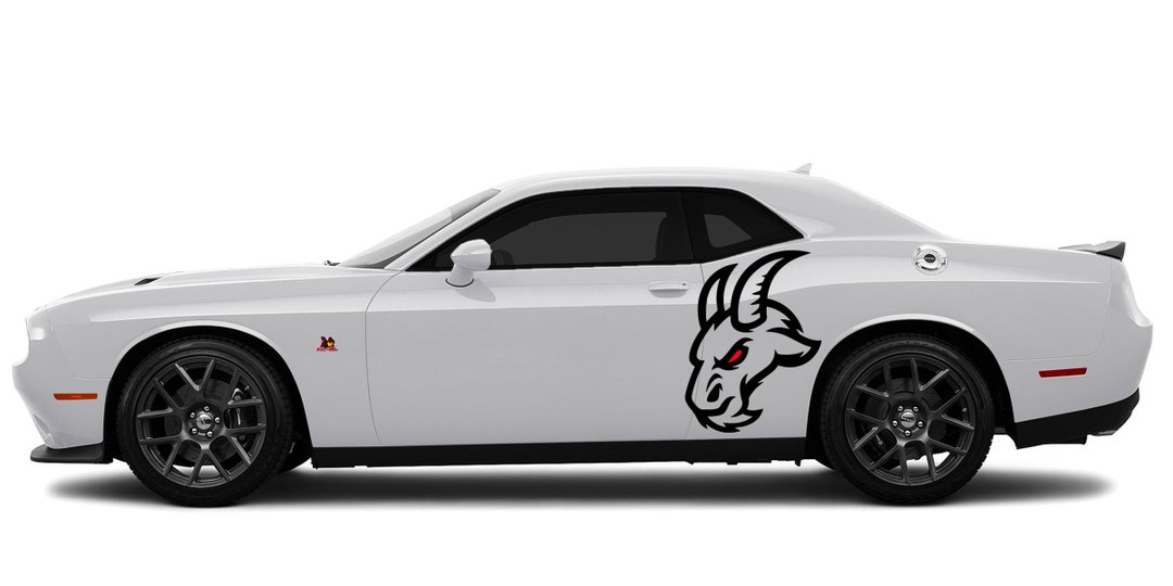 Angry Goat Large Side Vinyl Decal Graphics Fits Dodge Challenger Sxt Rt ...