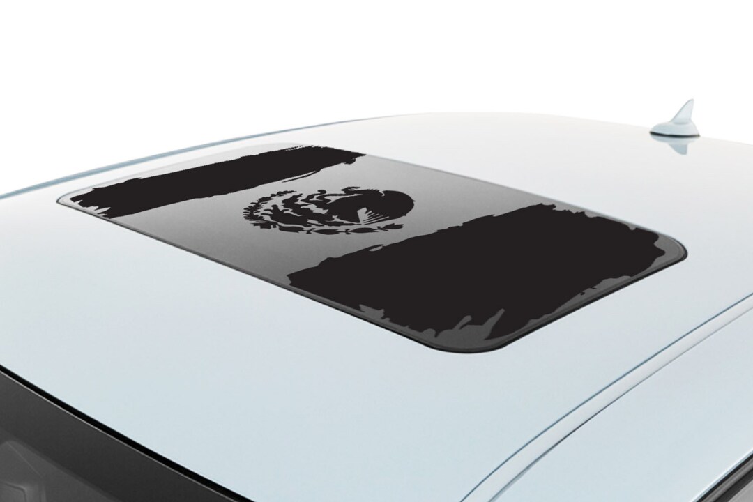Mexico Distressed Sunroof Flag Vinyl Decal Fits Dodge Challenger and ...