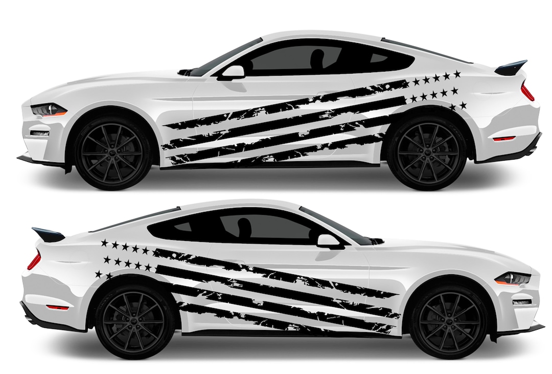 Stripes and Stars Side Body Vinyl Decals Fits Ford Mustang - Etsy