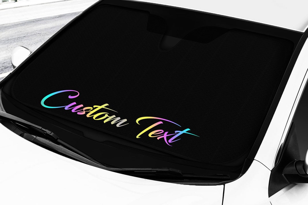 Windshield Custom Script Text Vertical Banner Decal - Etsy