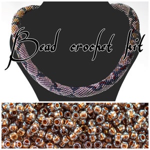 DIY KIT to Make Bead Crochet Grey Snake Necklace Python - Etsy