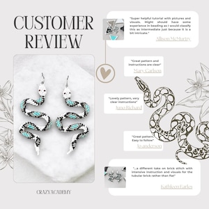 PDF DIY Snake Bead Earrings Tutorial, Blue Silver Reptile Skin Earrings ...