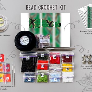 DIY Kit Bead Crochet Green Snake Necklace - DIY Emerald Python Necklace ...