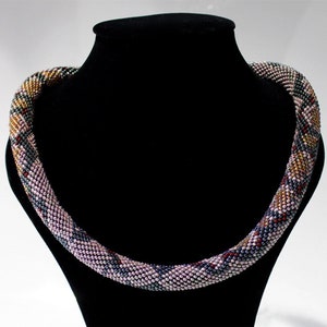 DIY KIT to Make Bead Crochet Grey Snake Necklace Python - Etsy