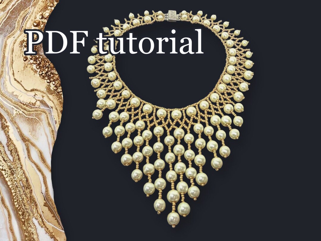 PDF Tutorial Cascade Necklace, Beaded Necklace Tutorials, Beaded ...