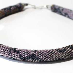 DIY KIT to Make Bead Crochet Grey Snake Necklace Python - Etsy