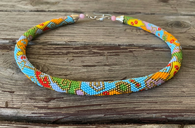 KIT to Make Bead Crochet rope necklace Crochet Seed beaded | Etsy