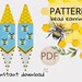PDF HONEYCOMB Beaded Earrings Pattern, Bee Beading Pattern, Blue Honey ...