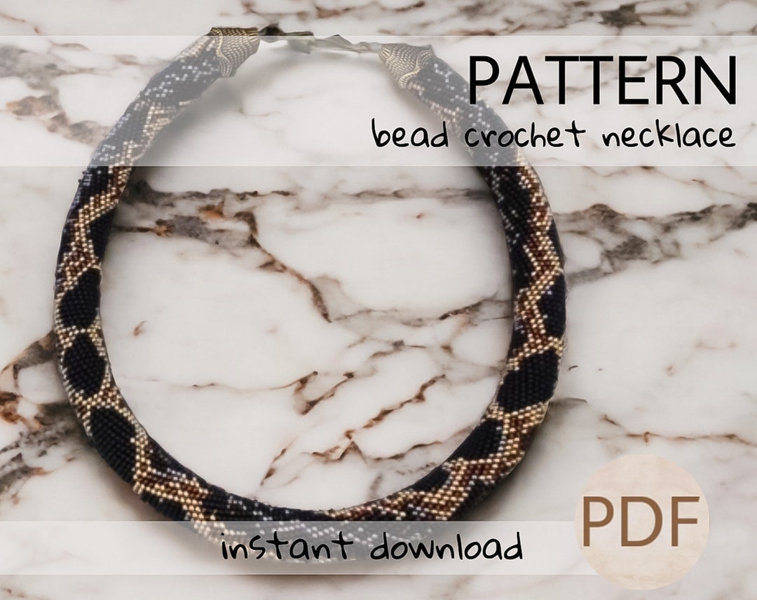 PDF Pattern to Make Python Bead Crochet Rope Black Snake - Etsy