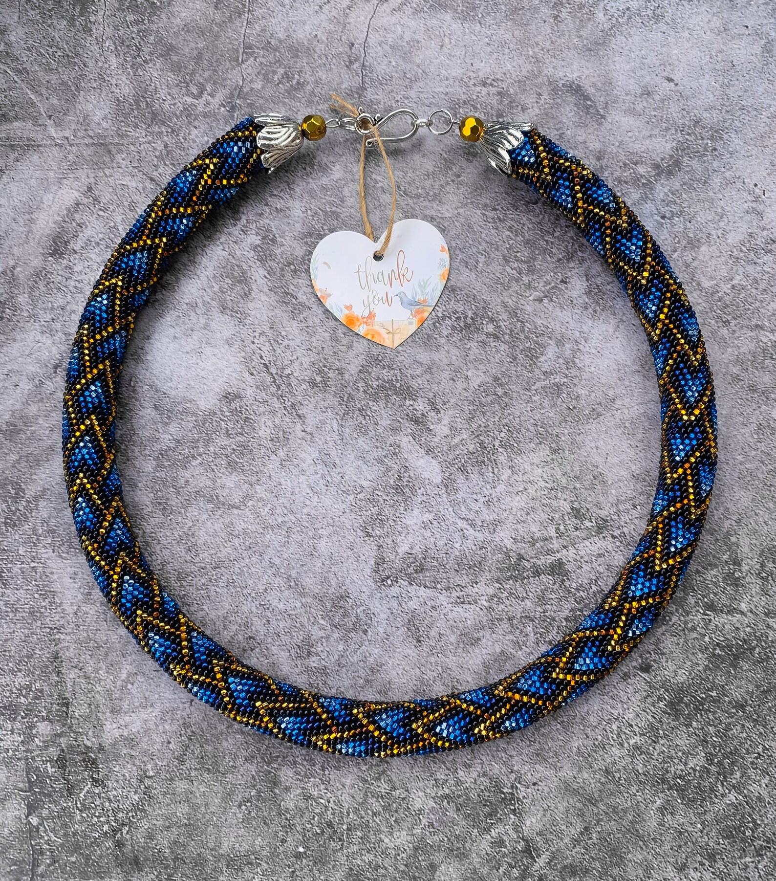 KIT to Make Bead Crochet Azure Blue Dragon Skin Necklace - Etsy