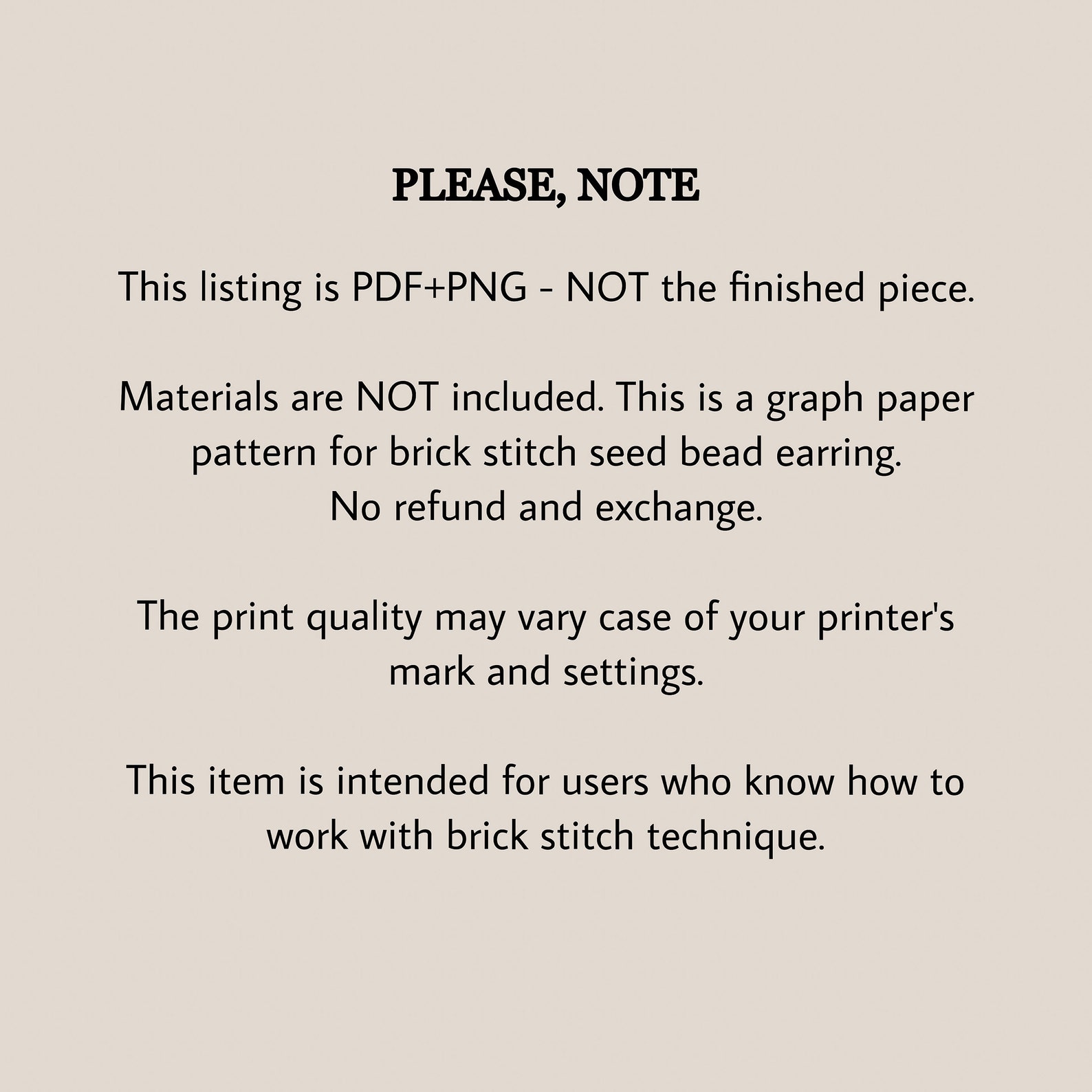 PDF Bead Blank Template Beading Graph Paper Pattern for 2 - Etsy