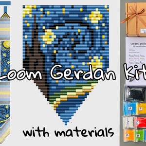 DIY Kit to Make Starlight Night Loom Woven Necklace Starry Night Gerdan ...