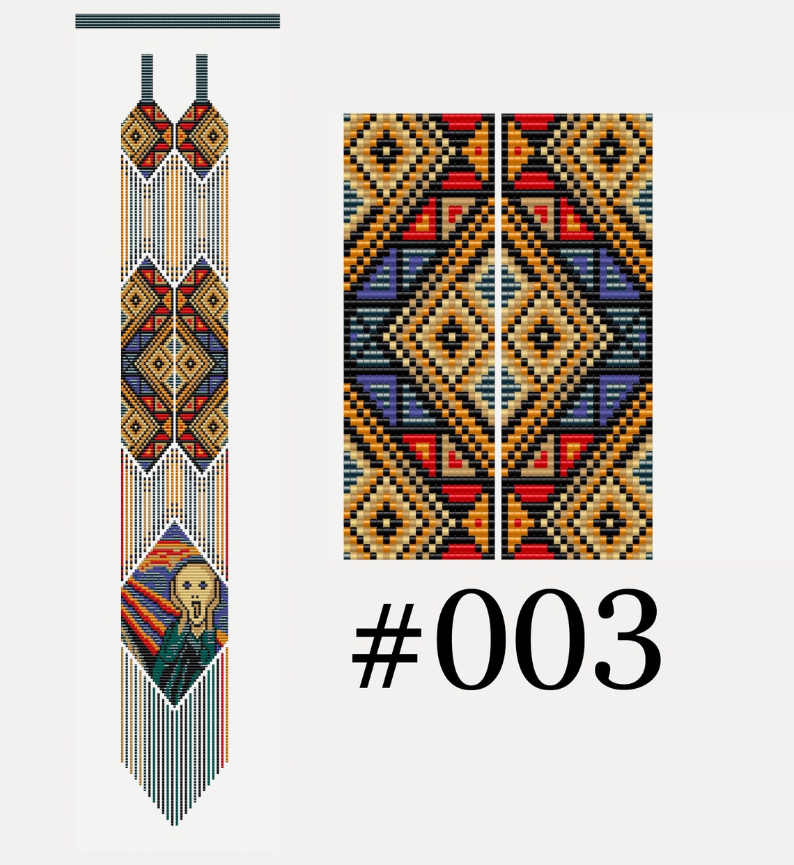 DIY Kit Munch Scream Beaded Gerdan Pattern the Scream - Etsy