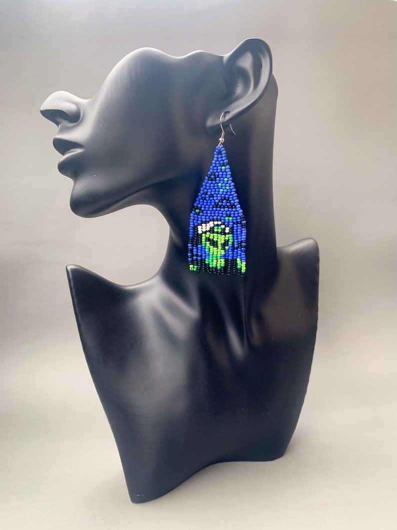DIY Kit Alien Fringe Beading Earrings UFO Extraterrestrial - Etsy