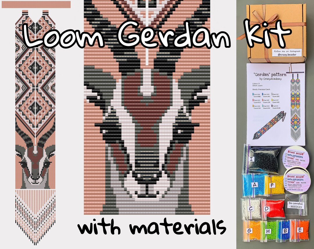 DIY Bead Animal Goat Gerdan Necklace Kit, Interesting Loom Bead Box ...