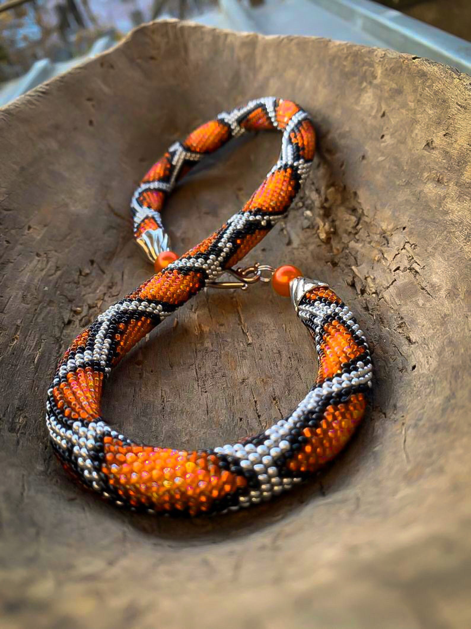 KIT to Make Bead Crochet Red Snake Necklace and Bracelet - Etsy