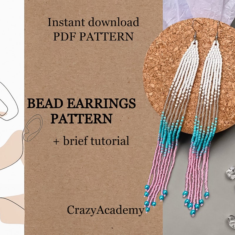 Beaded Fringe Earring Patterns - Etsy