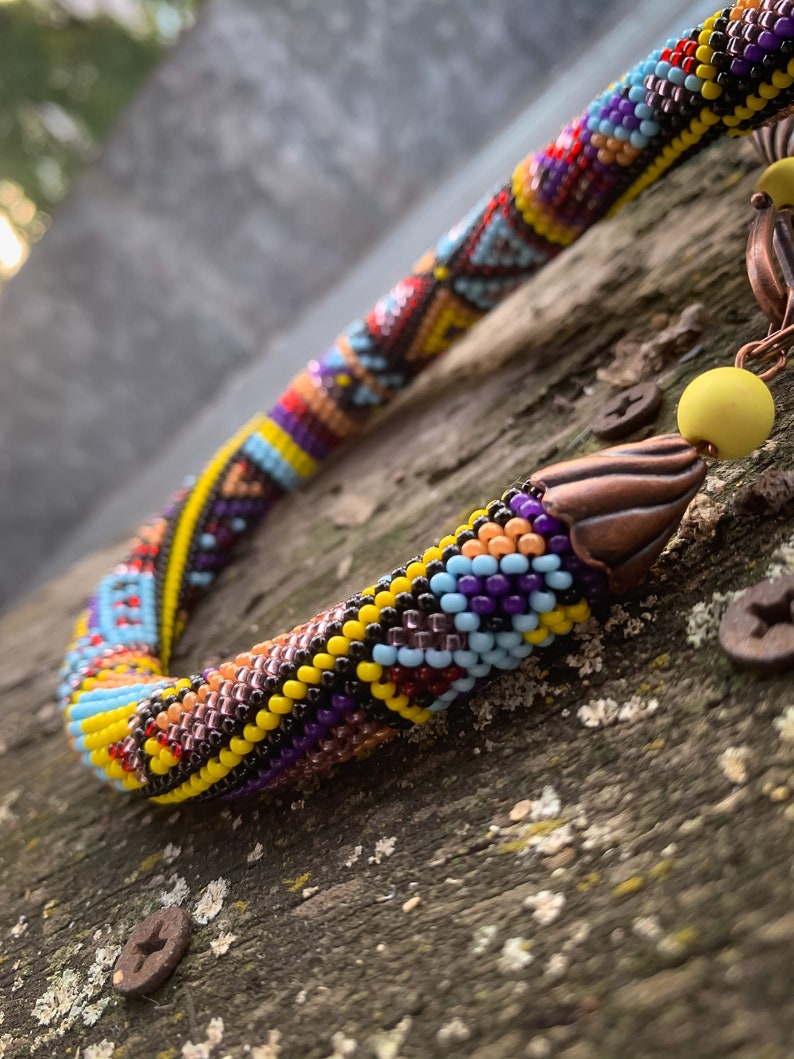 African Native Geometric Pattern Necklace KIT to Make Bead | Etsy