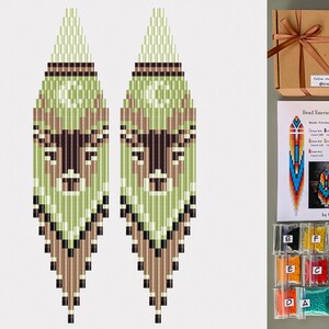 DIY Deer Beaded Earrings Kit, Christmas Crafts Gift, Make Your Own Bead ...
