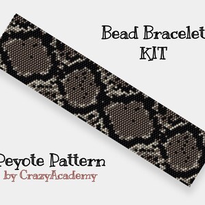 KIT to Make Azure Python Beading Bracelet - DIY Animal Print Pattern ...