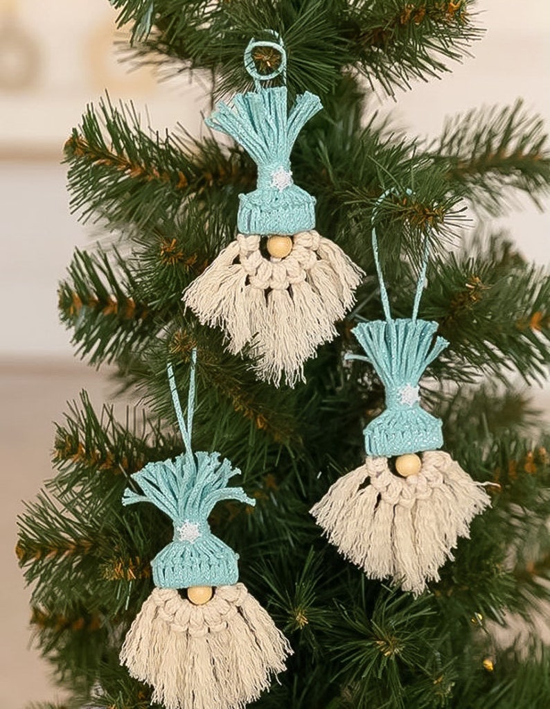 PDF Tutorial of Macrame Santa Claus, DIY Santa Claus Craft, Christmas ...