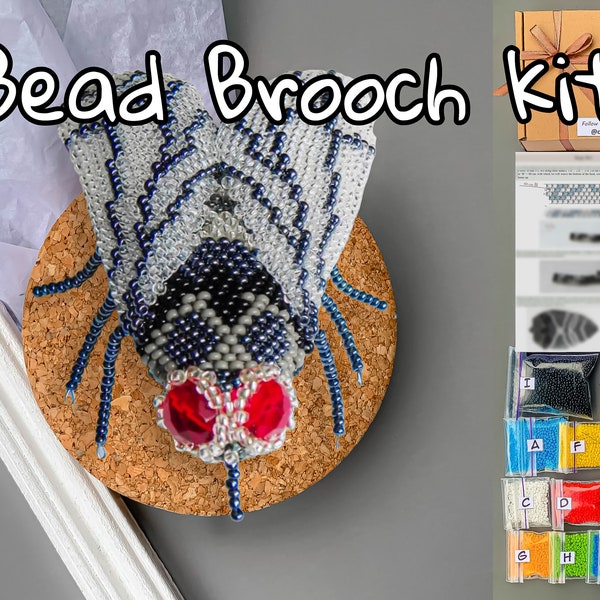 Beaded Embroidery Brooch Kit Tutorial - Etsy