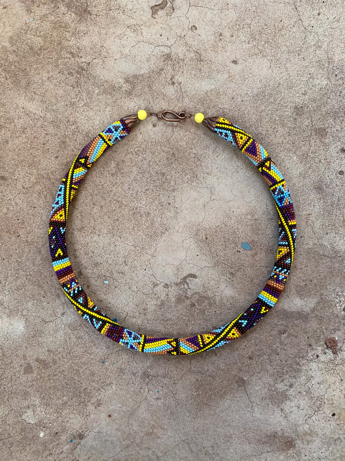 African Native Geometric Pattern Necklace KIT to Make Bead | Etsy