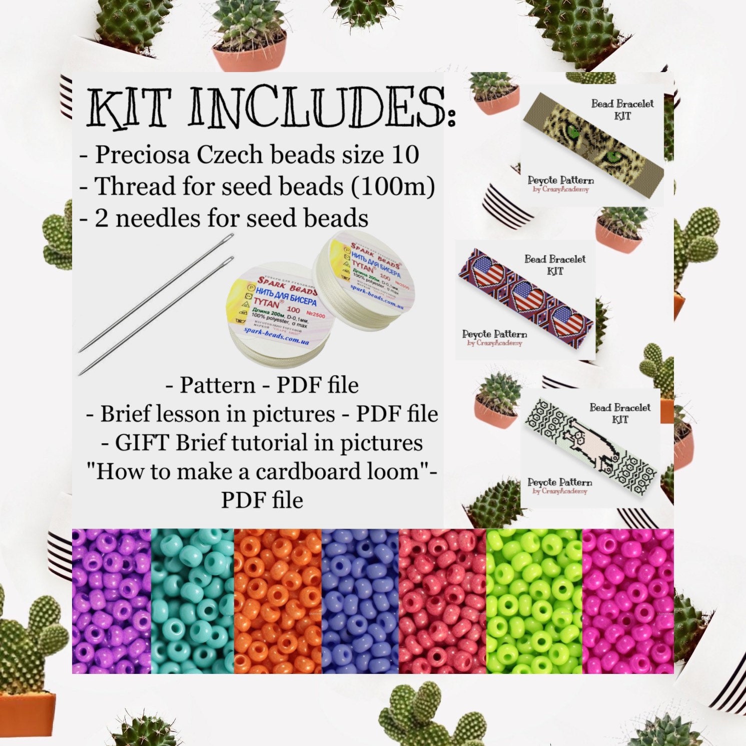 KIT to Make Dog Puppy Loom Beading Bracelet DIY Turquoise - Etsy