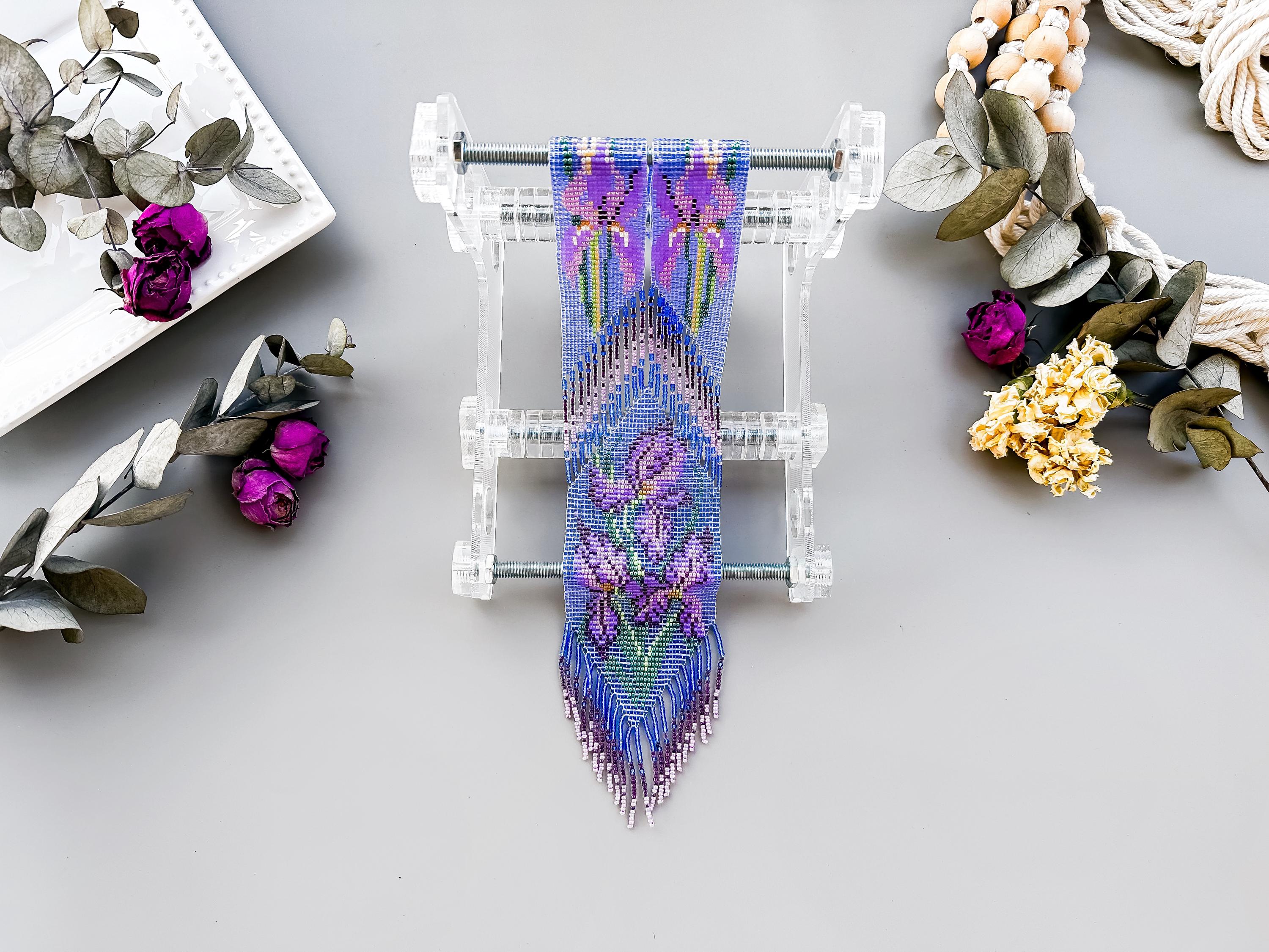 Jewelry Making Transparent Bead Loom, Upright Bead Weaving Frame, Clear ...