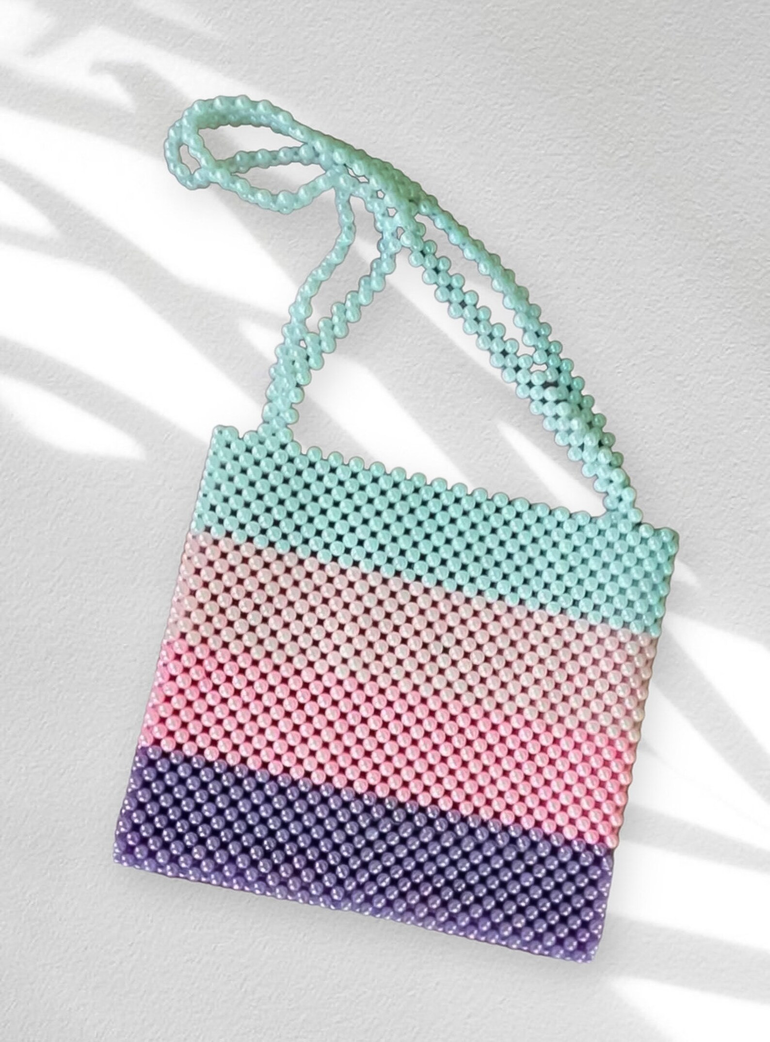 PDF Shoulder Beaded Bag, Simple Digital Beading Pattern, Digital ...
