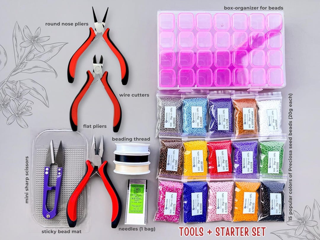 Begginer Starter Set Jewelry Making Tools, Beading Crafting Supplies ...