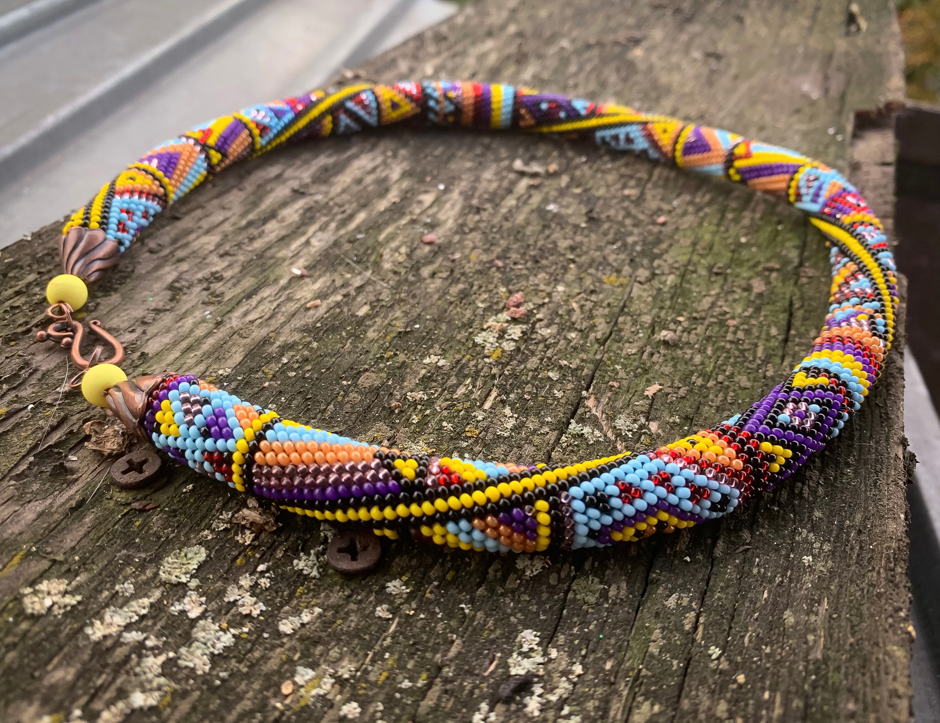 African Native Geometric Pattern Necklace KIT to Make Bead - Etsy