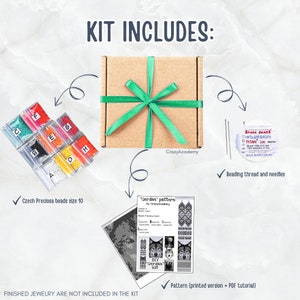 DIY Kit White Poppy Eagle Loom Stitch Gerdan, Ethical Beading Loom ...