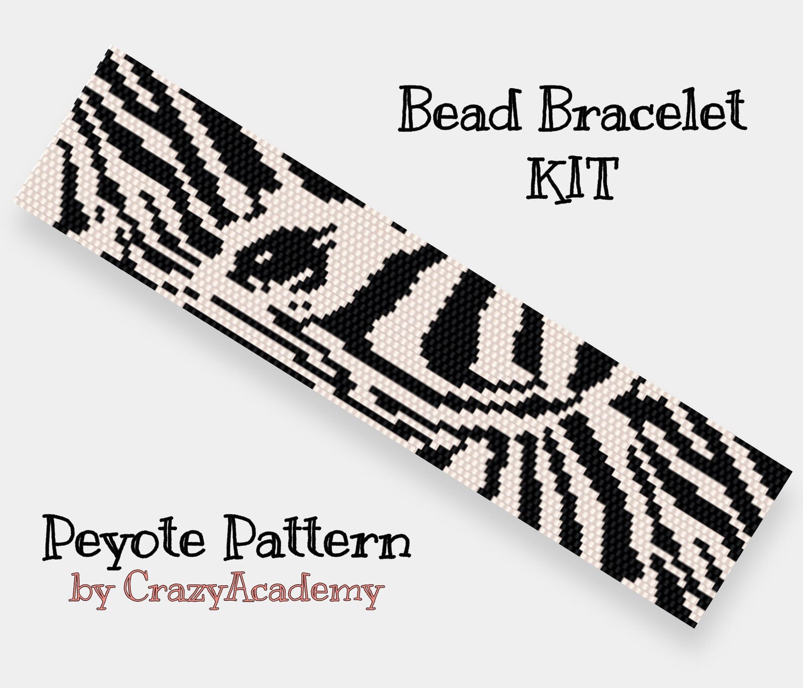 KIT to Make Azure Python Beading Bracelet DIY Animal Print | Etsy