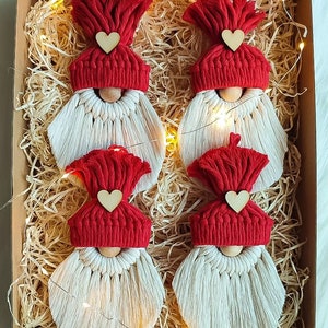 PDF Tutorial of Macrame Santa Claus, DIY Santa Claus Craft, Christmas ...