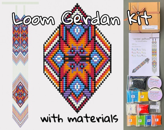 DIY Kit Native American Beaded Gerdan Pattern Geometric - Etsy
